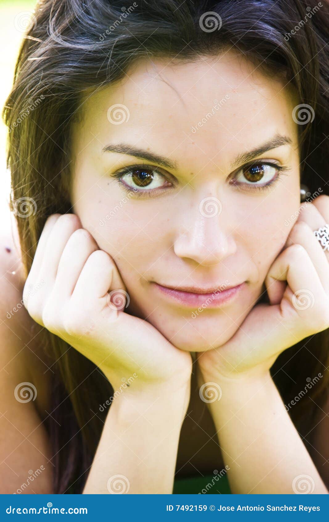 Beautiful Woman Staring at Camera Stock Image - Image of good, closeup ...
