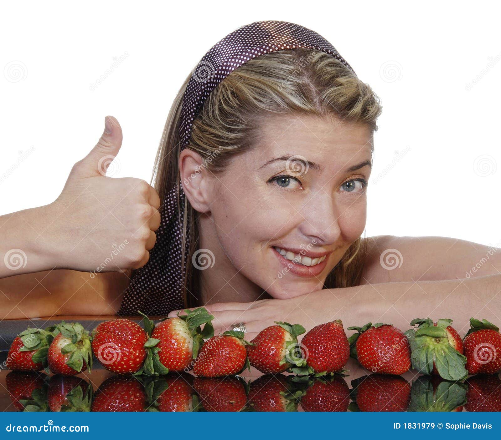 Beautiful Woman with Strawberries Stock Image - Image of loose, teeth ...