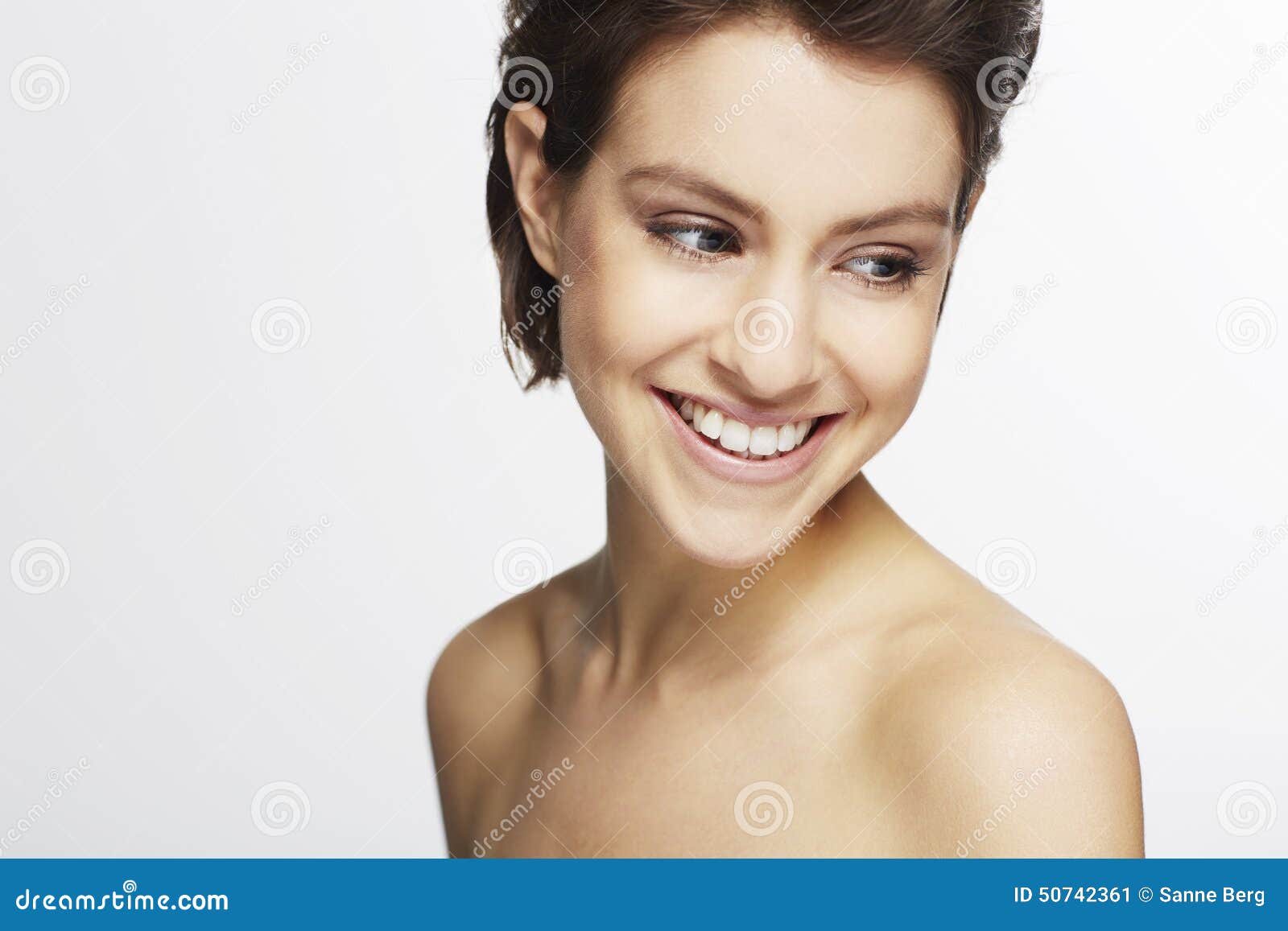 Beautiful woman in studio stock image. Image of head - 50742361