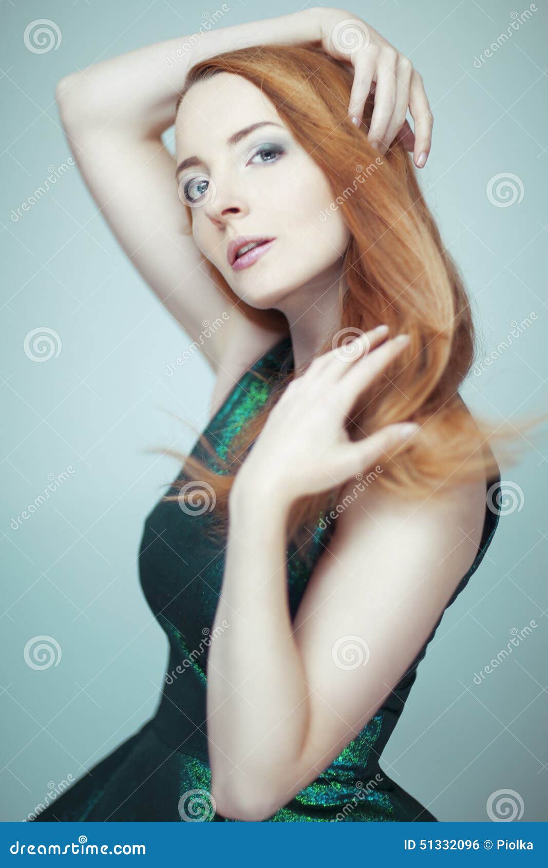 Beautiful Woman Studio Shot Stock Photo - Image of carefree, beautiful ...