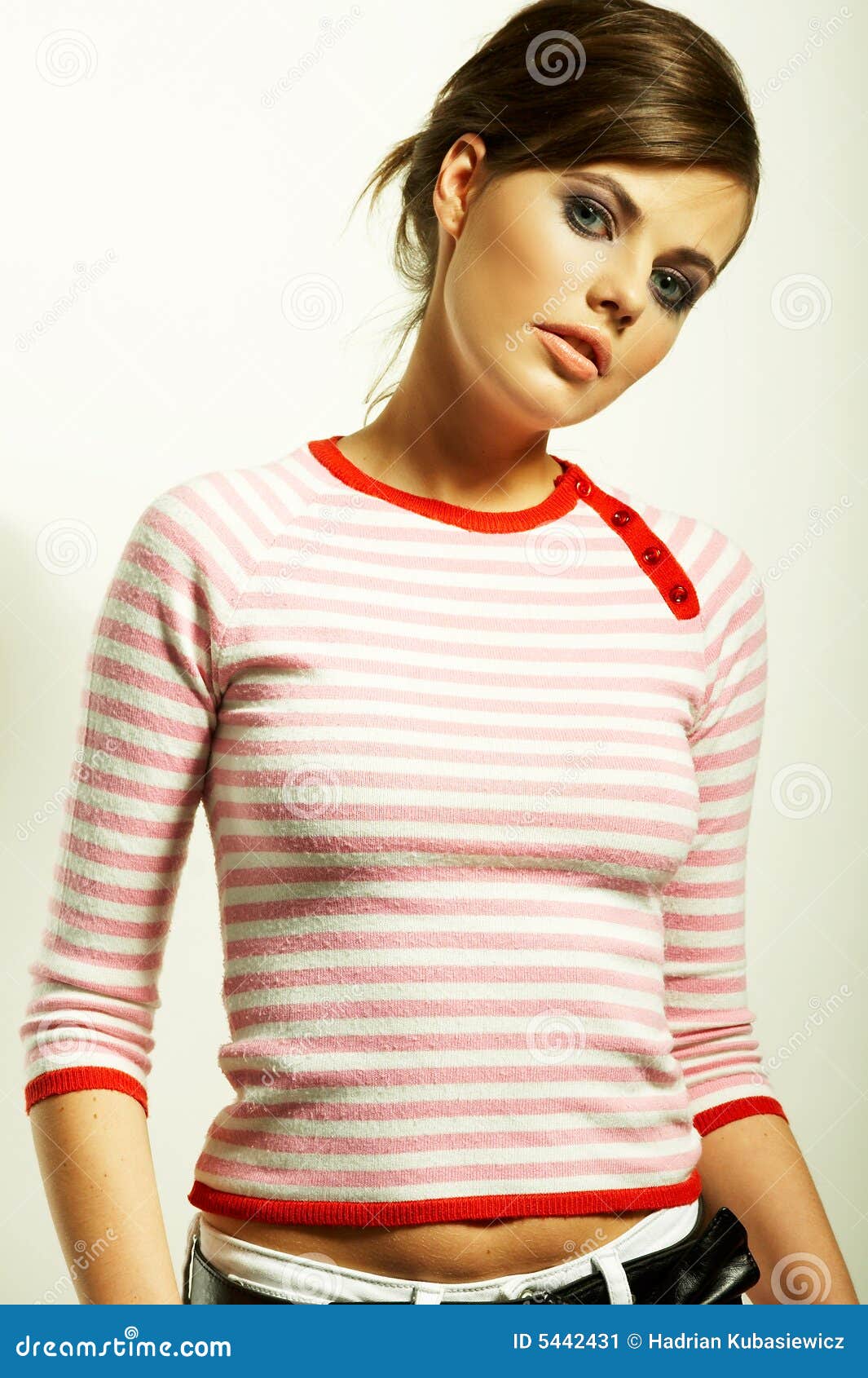 Beautiful woman in sweater stock image. Image of high - 5442431