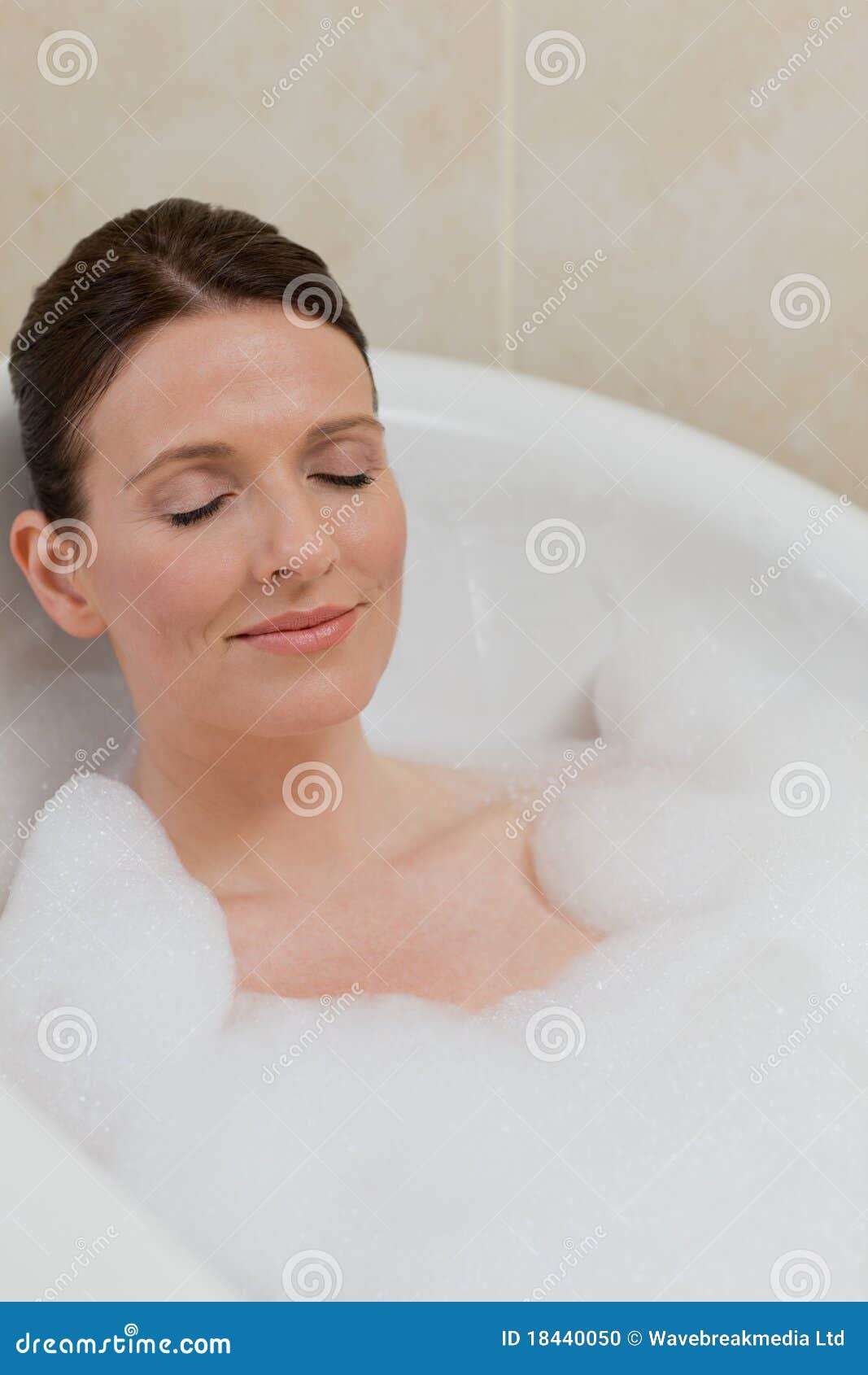 Beautiful Woman Taking a Bath Stock Photo - Image of foam, girl: 18440050