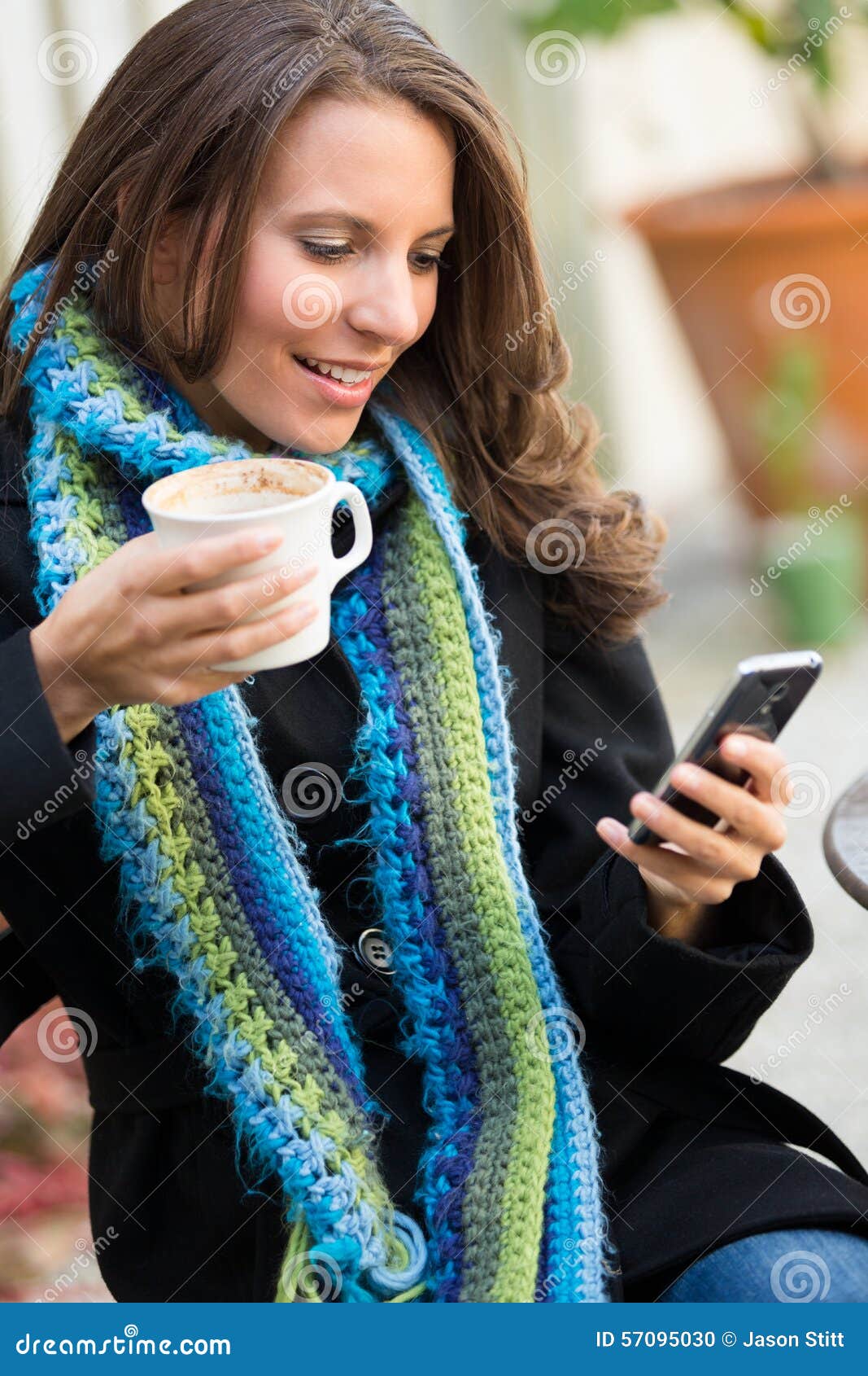 Beautiful Woman Text Messaging Stock Photo - Image of mobile, relaxing ...