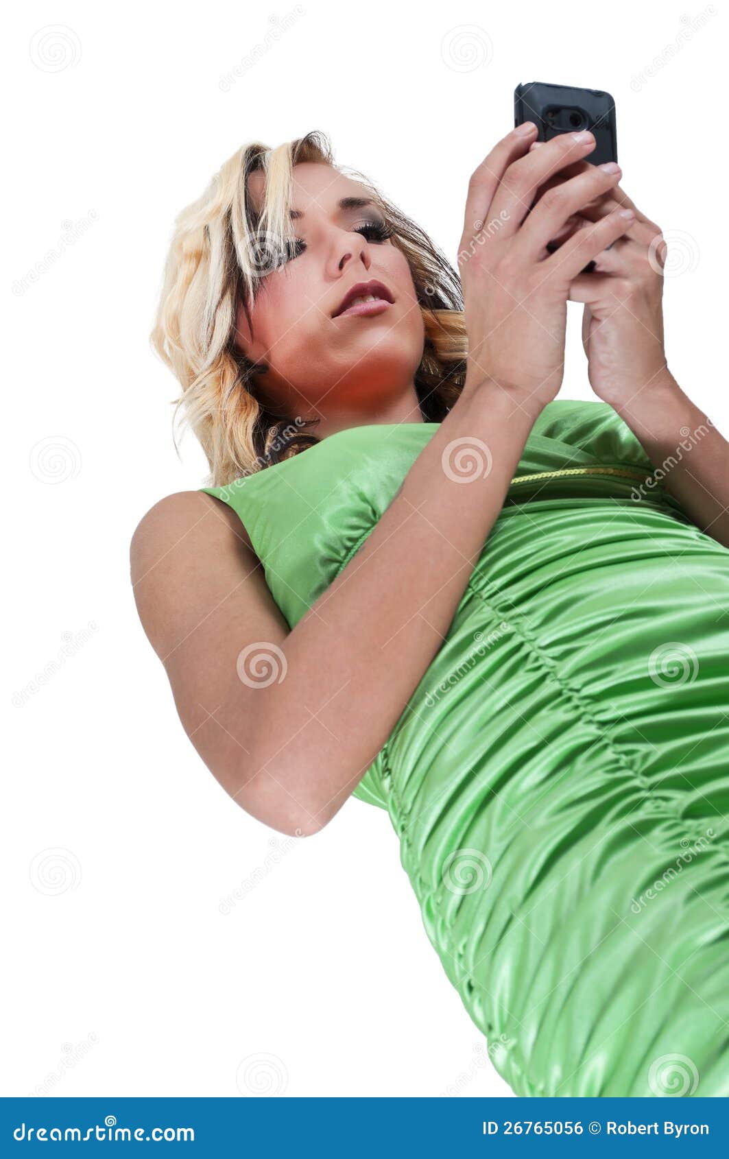 Beautiful Woman Texting stock photo. Image of style, attractive - 26765056