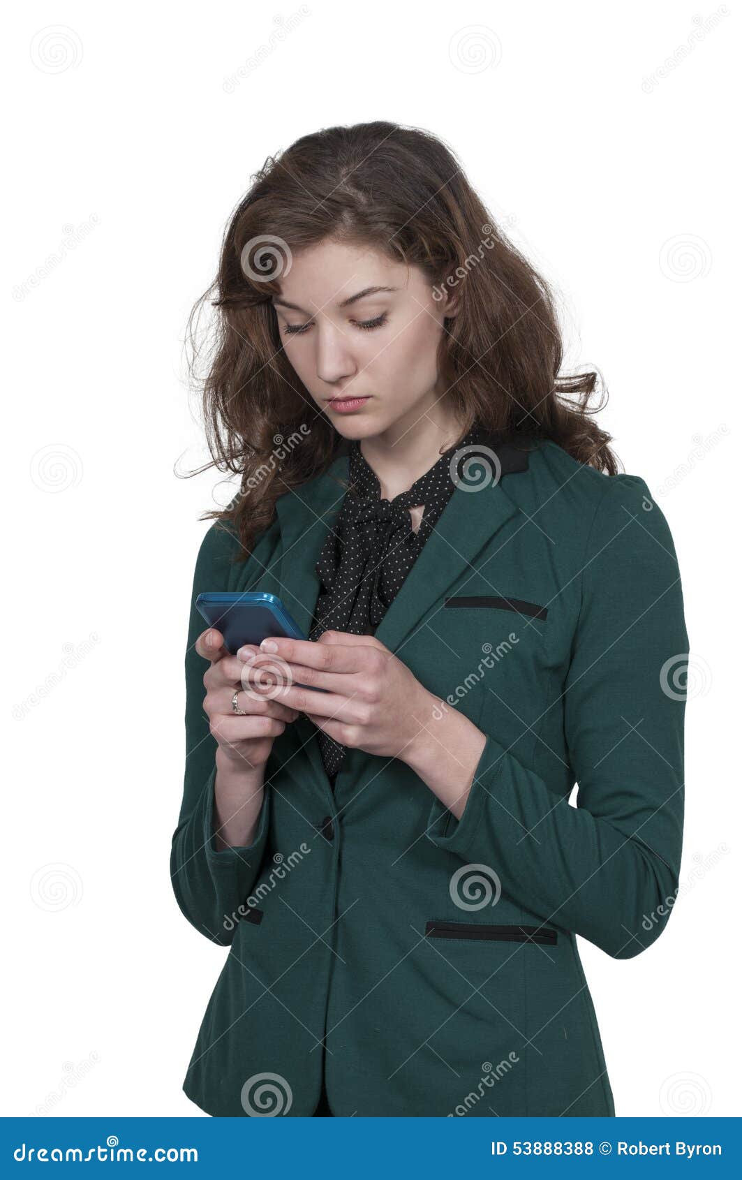 Beautiful Woman Texting stock photo. Image of posing - 53888388