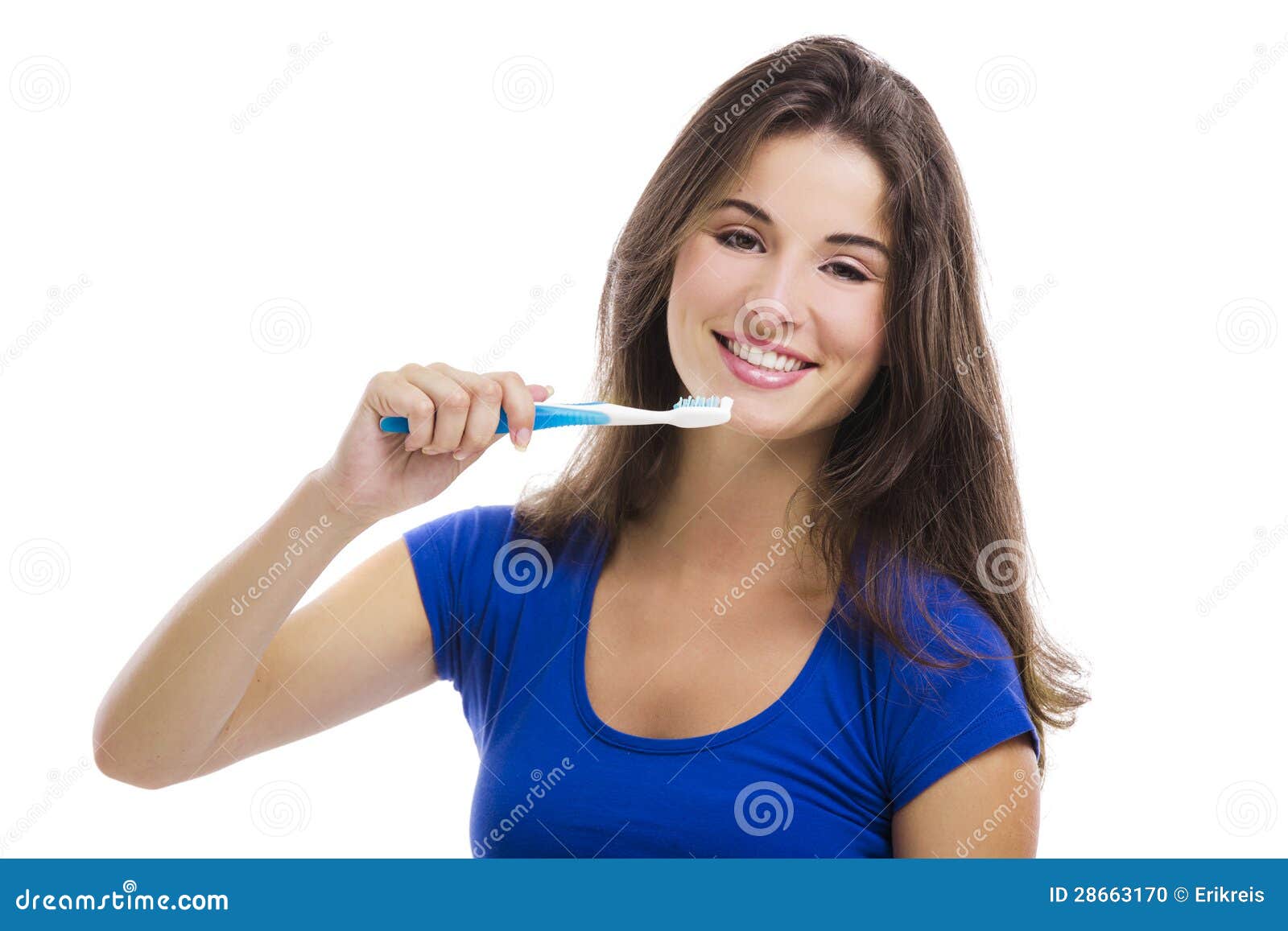 Beautiful Woman with a Toothbrush Stock Photo - Image of dentistry ...