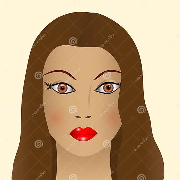 Beautiful Woman Stock Vector Illustration Of Hair Banner 56301886