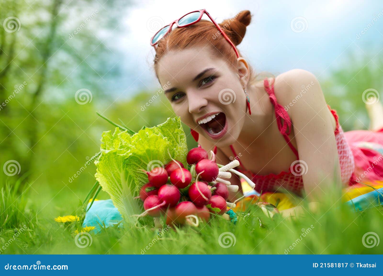 Beautiful Woman with Vegetables Stock Image - Image of girl, dynamic ...