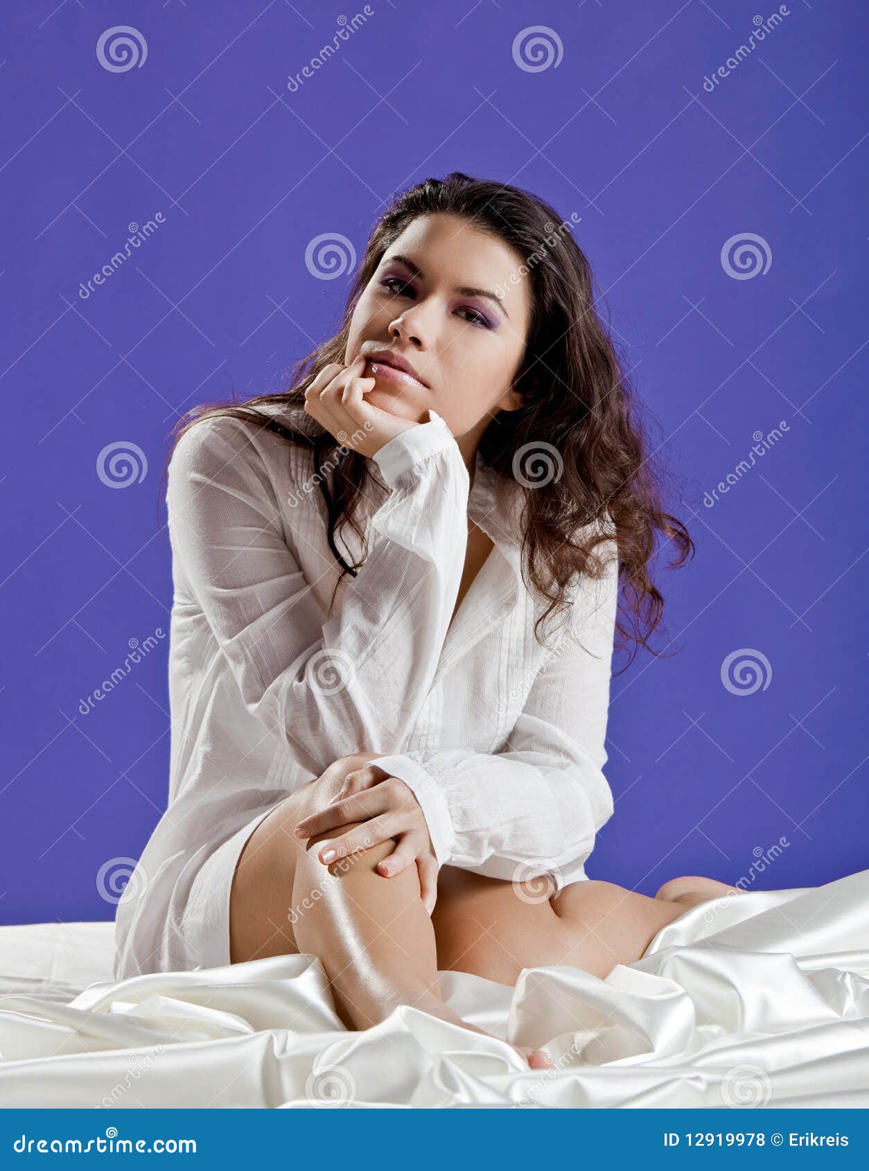 Beautiful woman waking up stock photo. Image of caucasian - 12919978