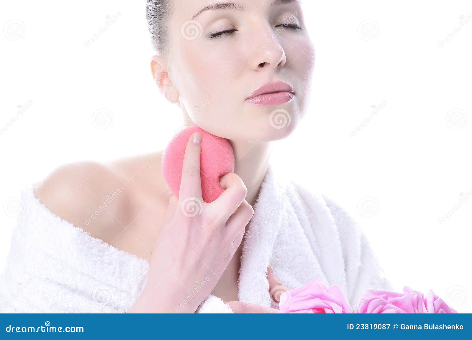 Beautiful Woman Washing Your Neck Stock Image - Image of bacterial ...
