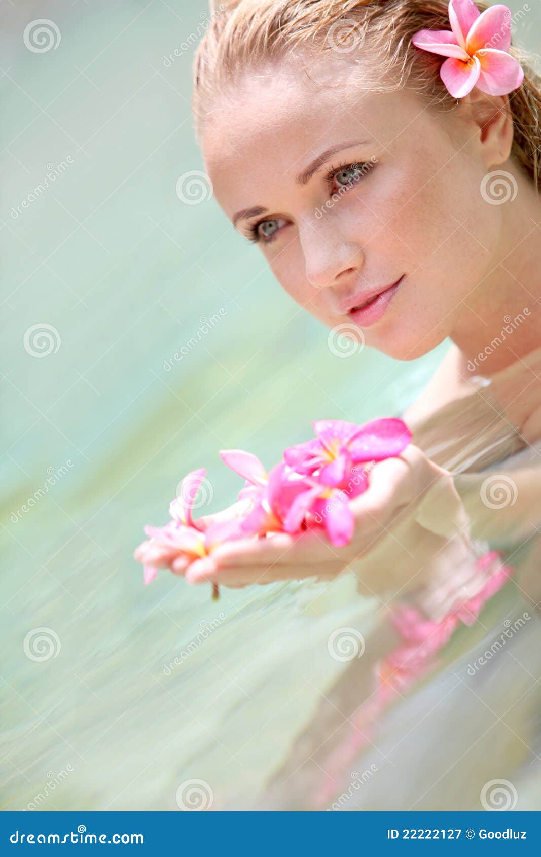 Beautiful woman in water stock image. Image of caucasian - 22222127