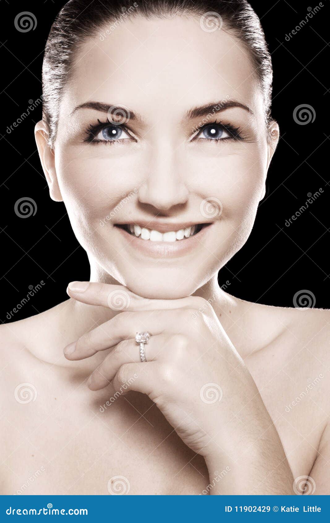 Beautiful Woman Wearing Ring Stock Image - Image of feminine, beauty ...