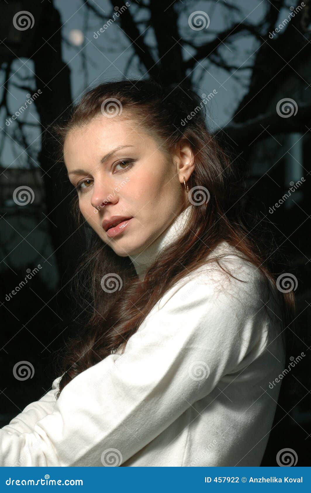 Beautiful Woman in white stock photo. Image of model, cool - 457922