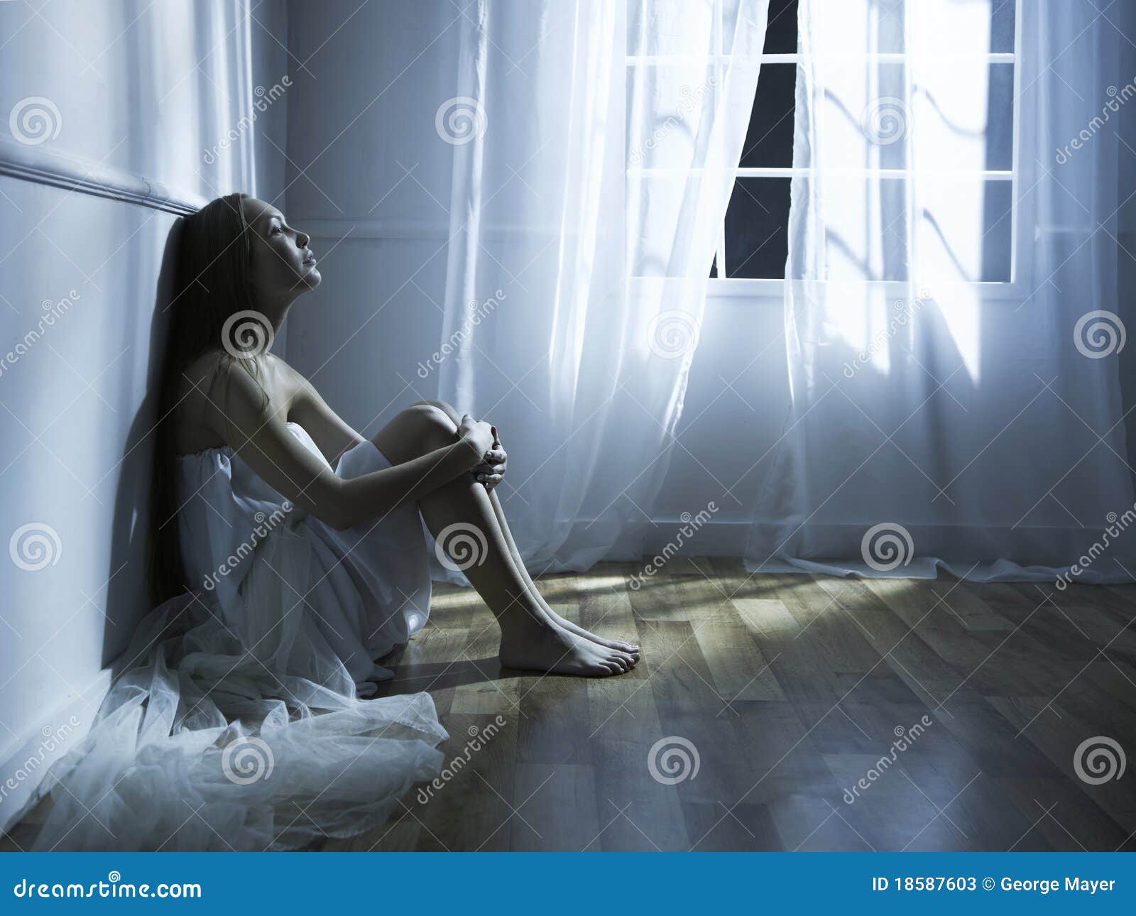 Beautiful Woman At The Window Royalty-Free Stock Photography ...