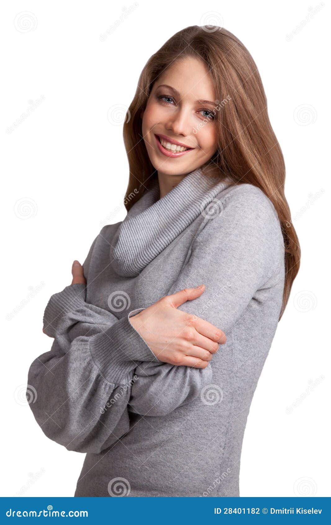 Beautiful Woman in a Wool Knit Sweater Stock Photo - Image of girl ...