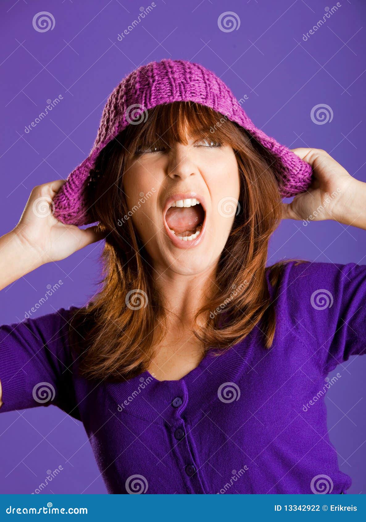 Beautiful woman yelling stock photo. Image of portrait - 13342922