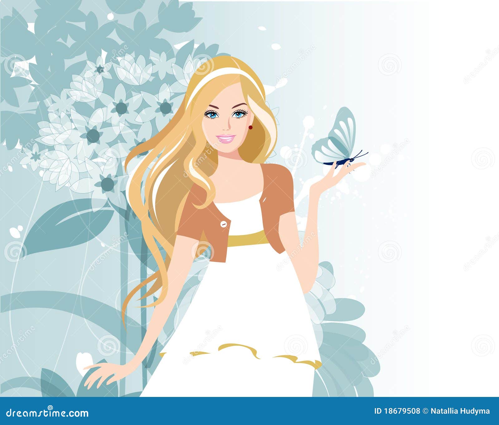 Beautiful women stock vector. Illustration of blossom - 18679508