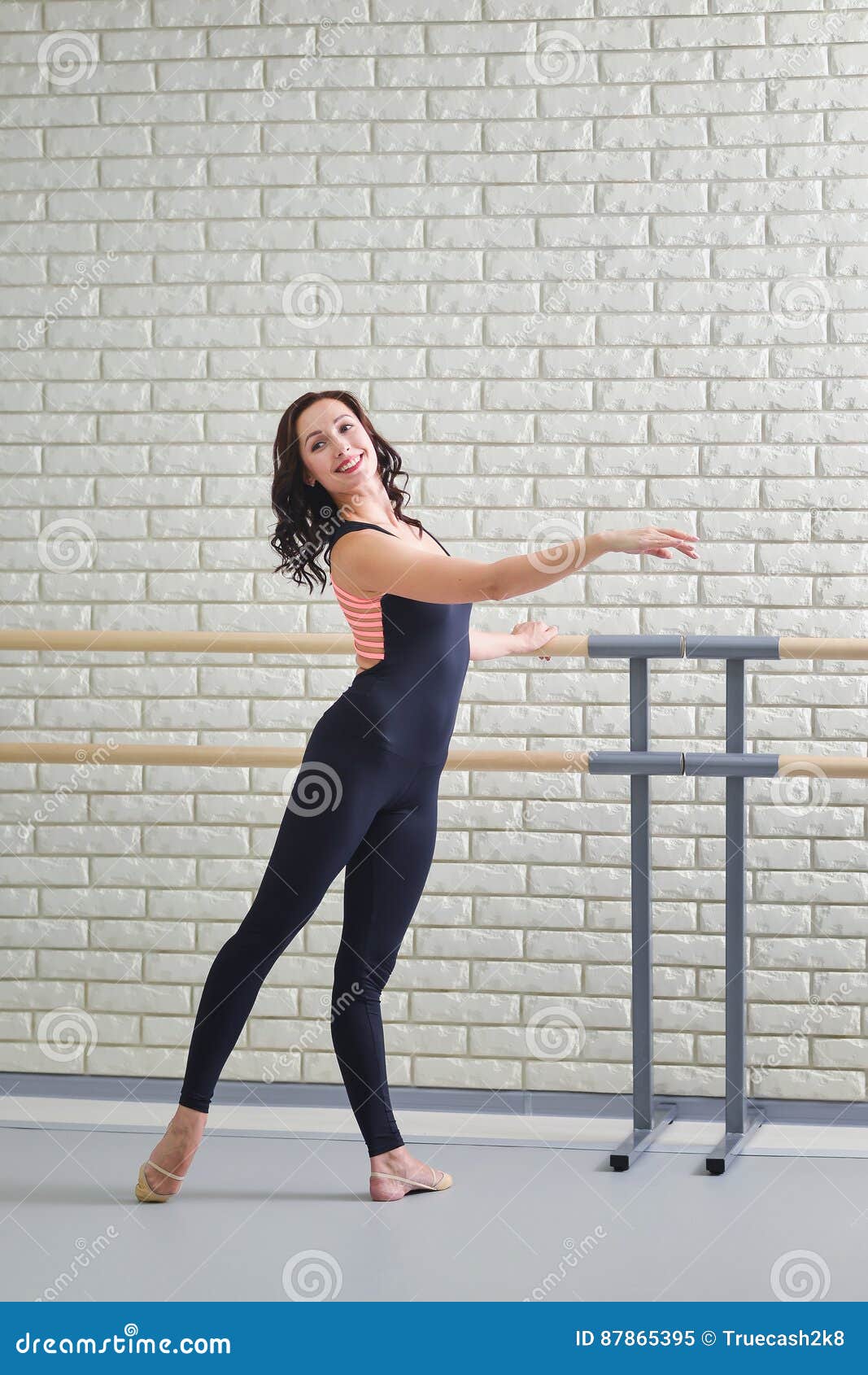 Beautiful Women Dancer Practicing Ballet at Dancing Studio Stock Image ...