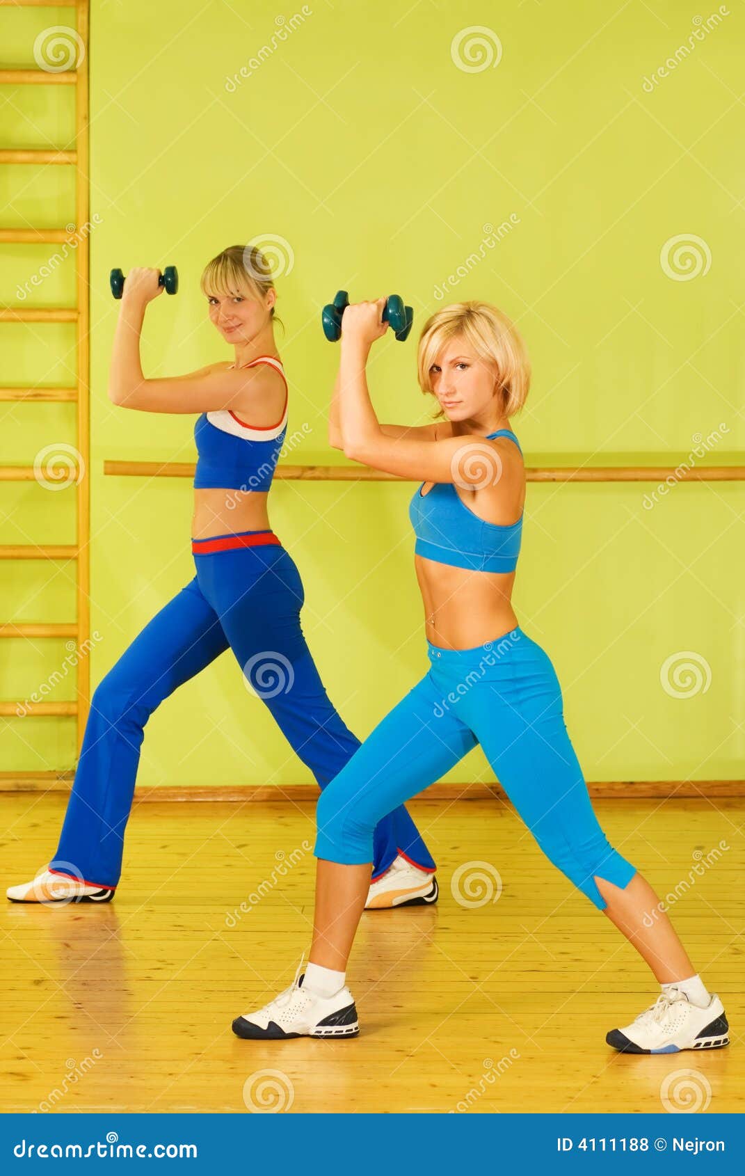 Beautiful women exercising stock photo. Image of body - 4111188
