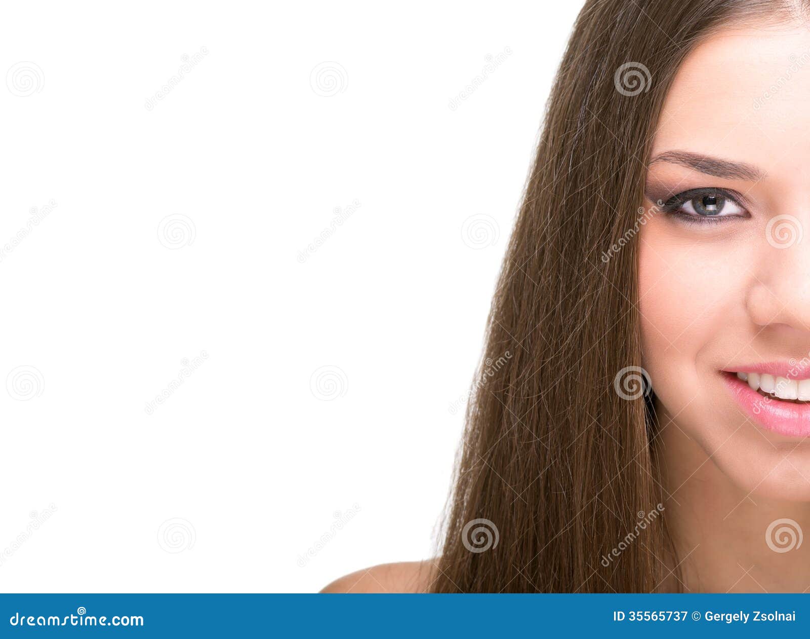 Beautiful women,half face stock image. Image of cosmetic - 35565737