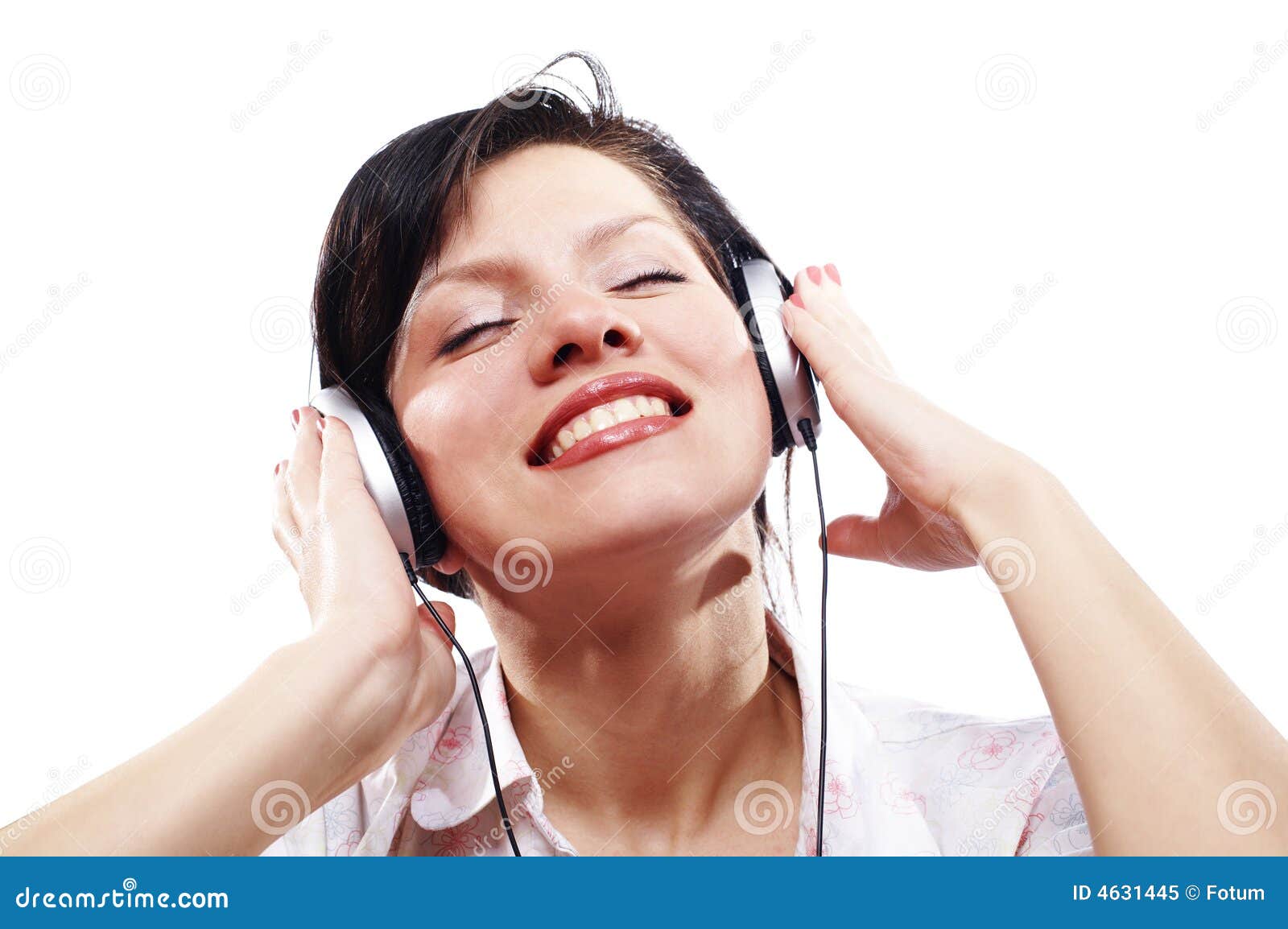 Beautiful Women Listening Music Stock Image - Image of feel, isolated ...