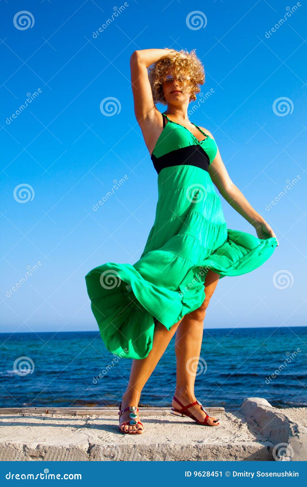 Beautiful Women Playing with Wind Stock Image - Image of fashion, curly ...