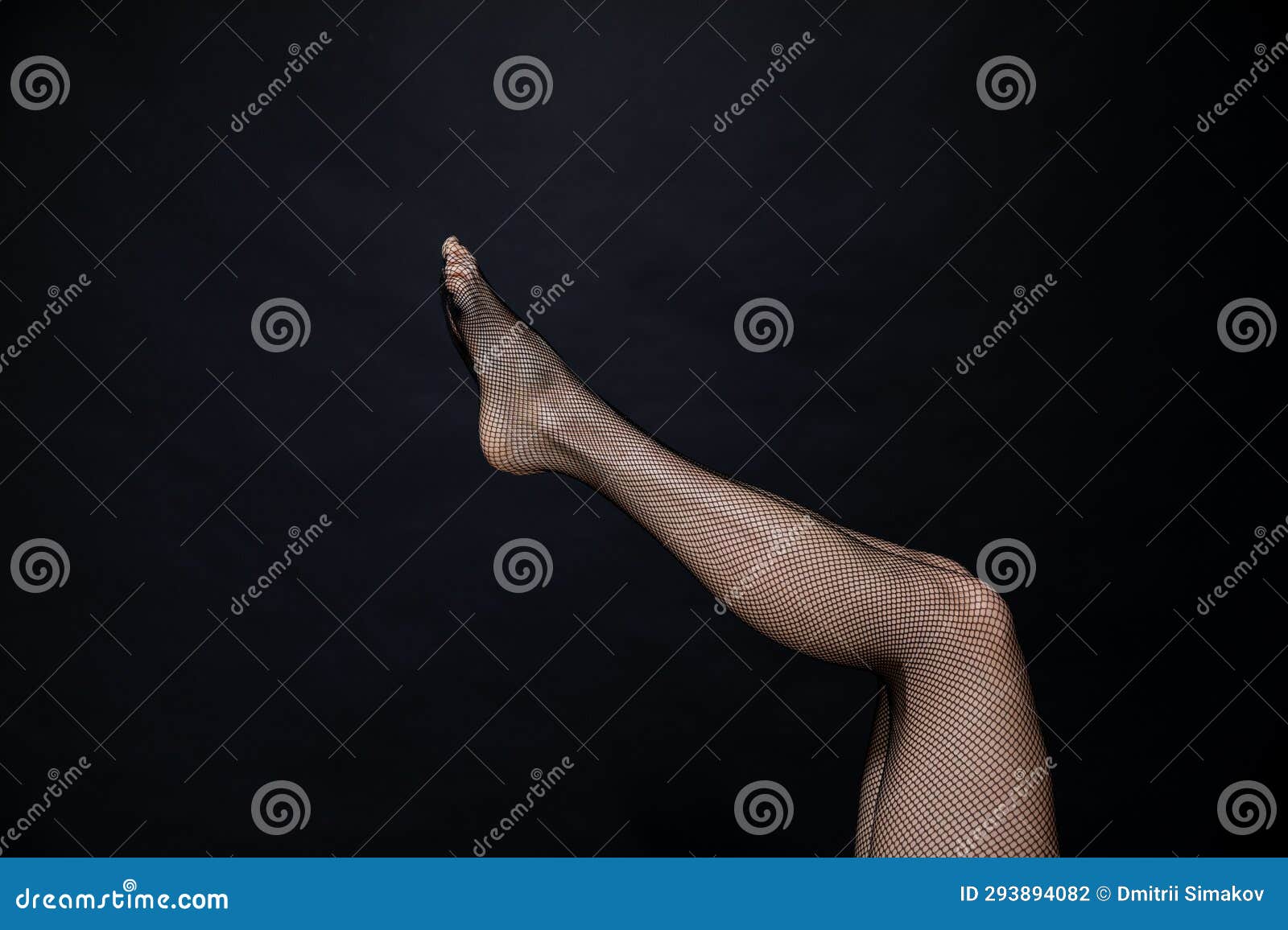 Beautiful Women S Legs on a Black Background Stock Photo - Image of ...