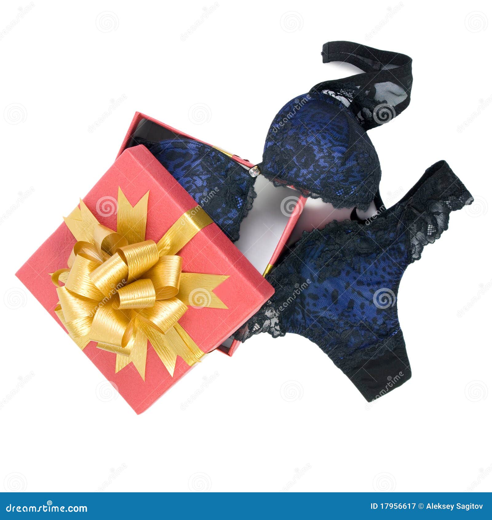 Beautiful Women Underwear with Gift Box. Stock Image - Image of ...