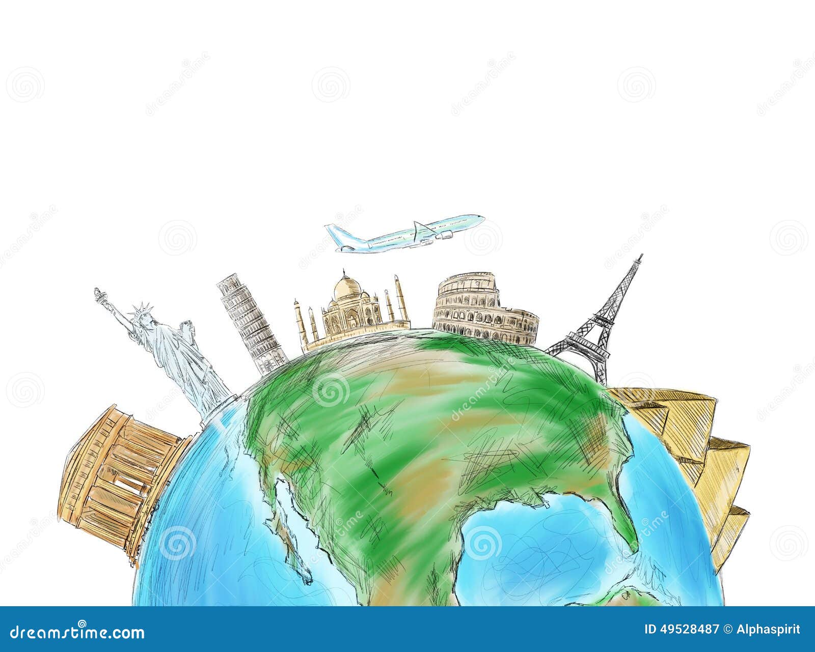 Beautiful world stock illustration. Illustration of globe - 49528487