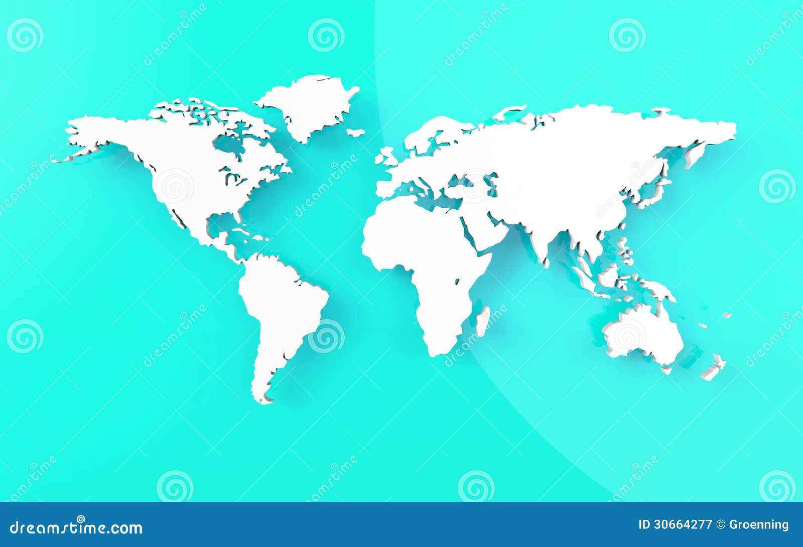 Beautiful World Map on Blue Background Stock Illustration ...