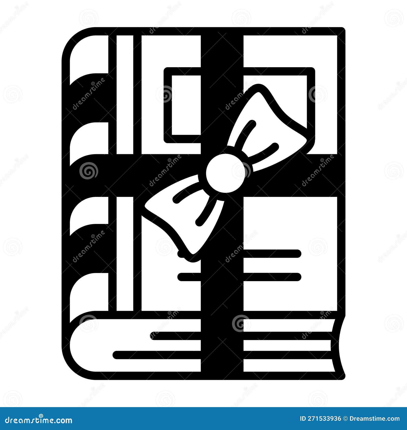 A Beautiful Wrapped Book with Ribbon, Vector of Gift Book Stock Vector ...