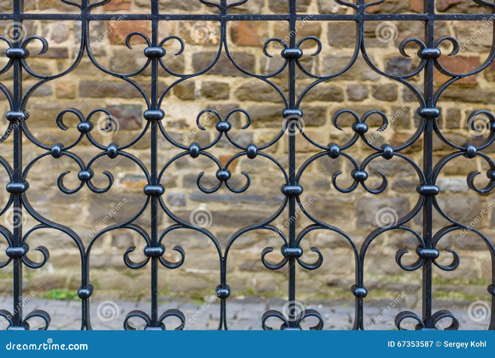 Beautiful Wrought Iron Fence Stock Image - Image of architecture ...