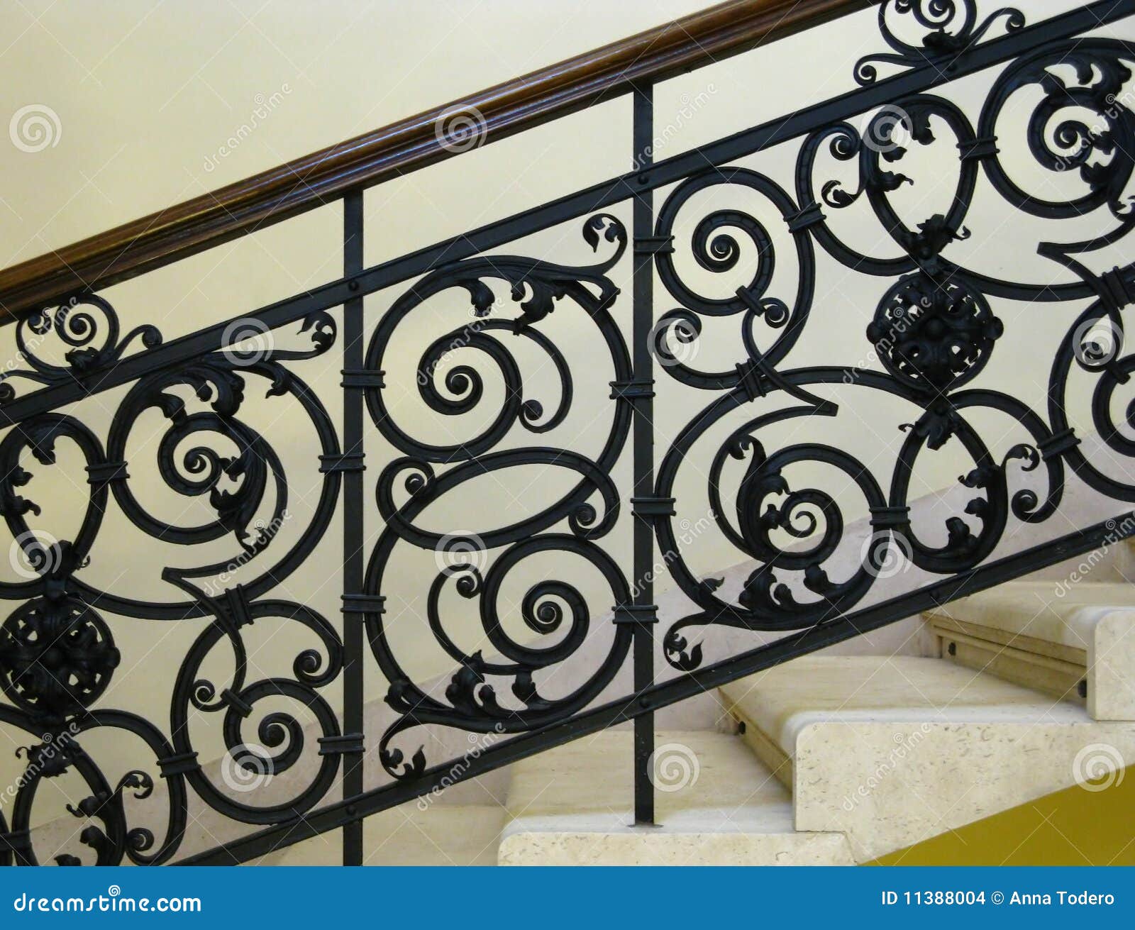 Beautiful Wrought-iron Railing Stock Photo - Image of staircase, iron ...