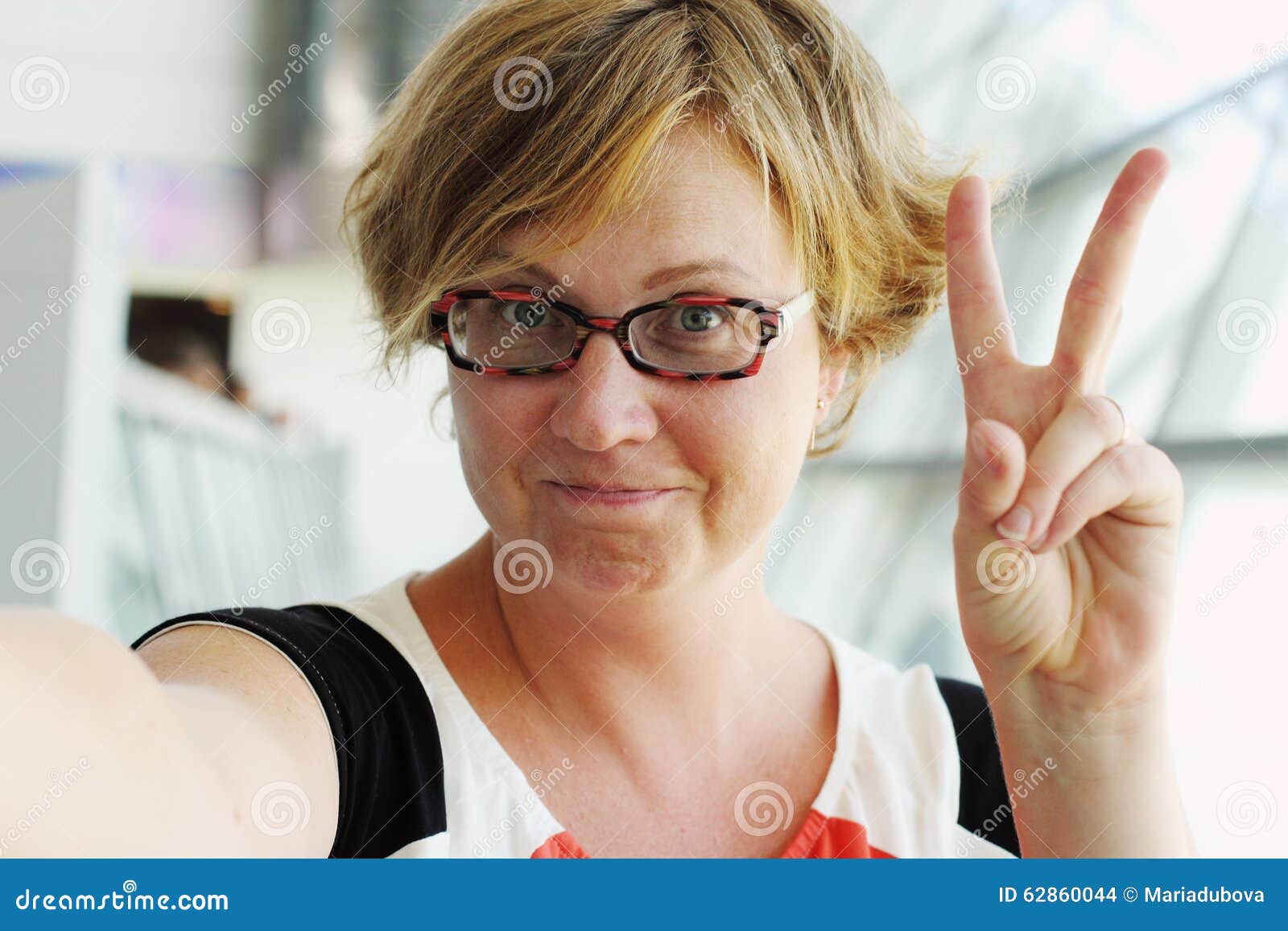 Beautiful 35 Years Old Woman Stock Photo - Image of hair, glasses: 62860044