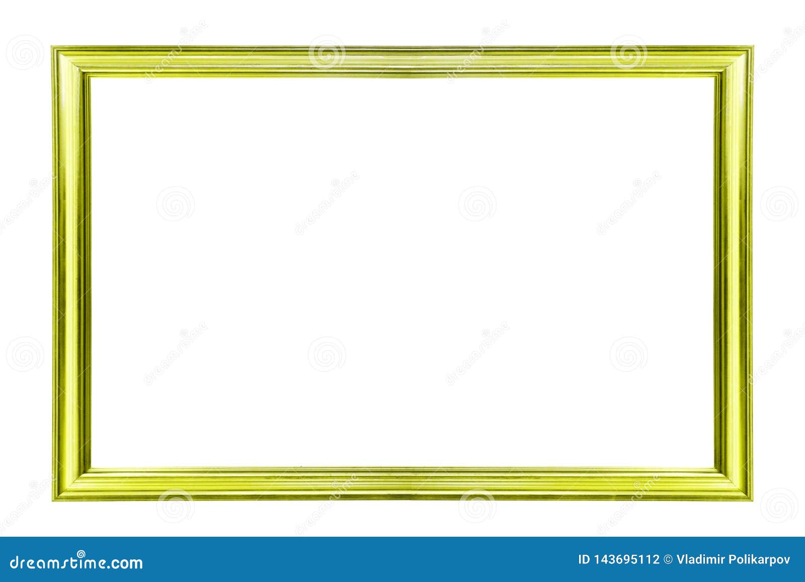 Beautiful Yellow Frame Isolated on White Background Stock Photo - Image ...