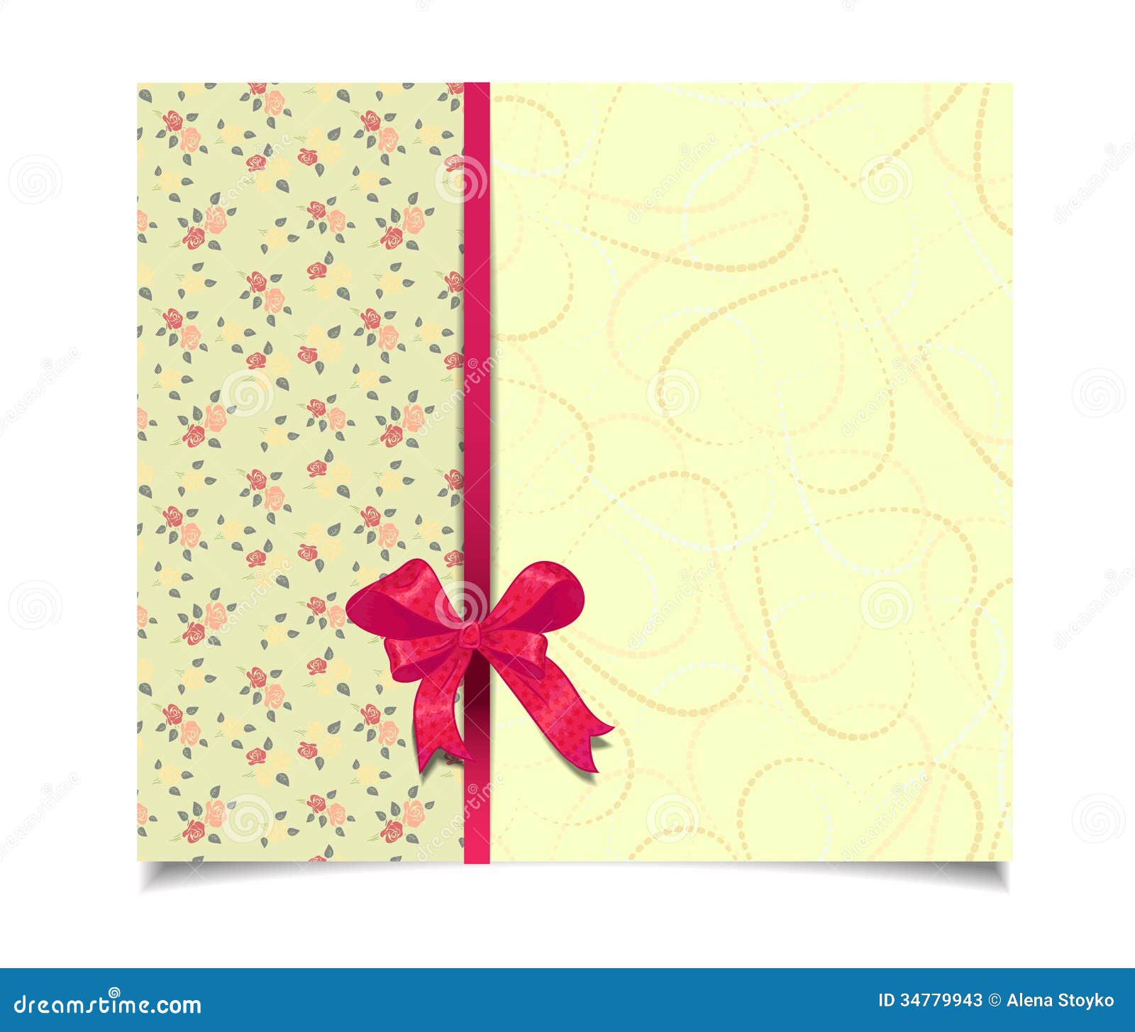 Beautiful Yellow Greeting Card Stock Illustration - Illustration of ...