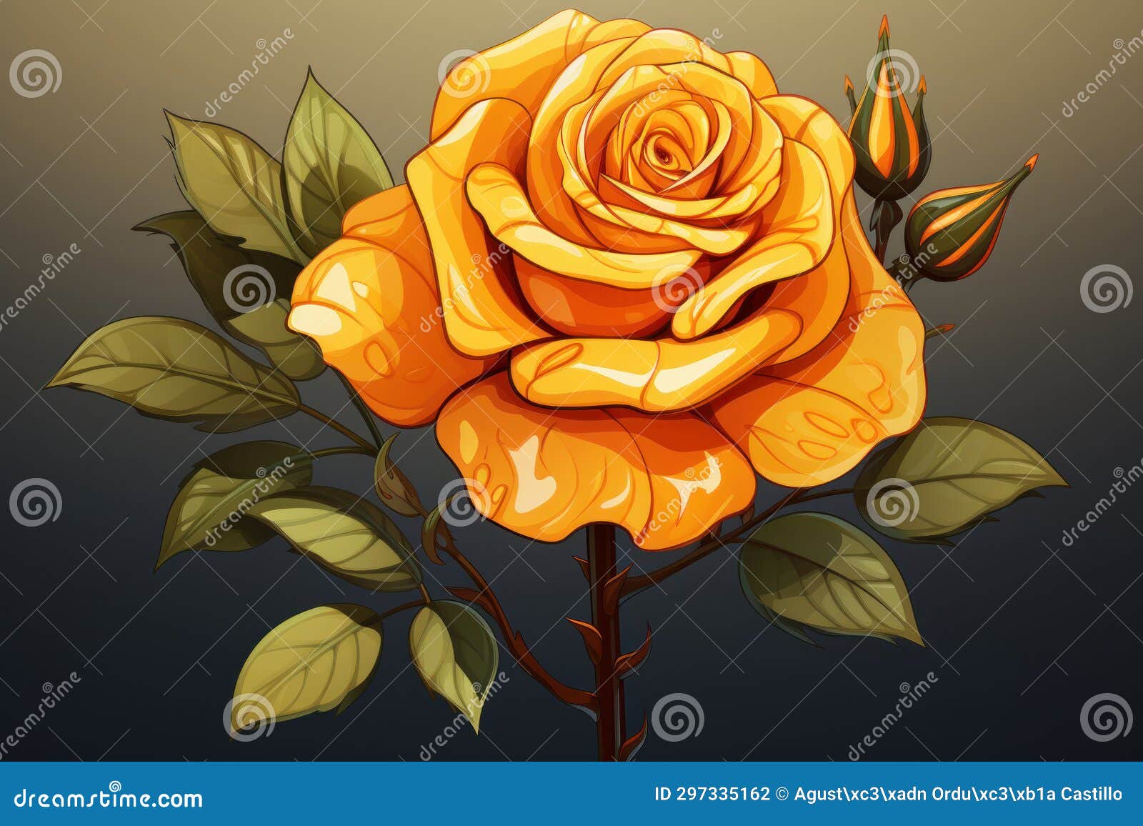 Beautiful Yellow Rose, on a White Background. Stock Photo - Image of ...