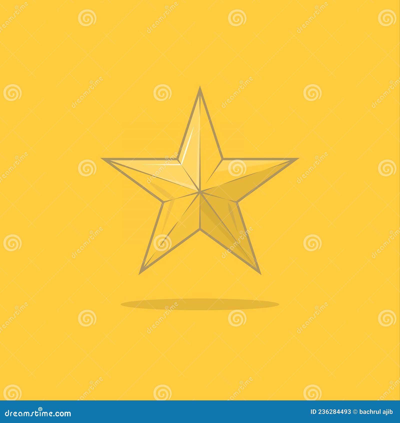 Beautiful Yellow Star Illustration Stock Illustration - Illustration of ...