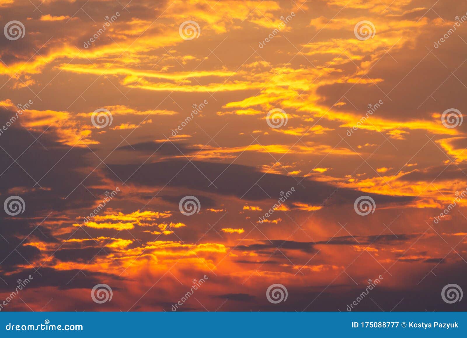 Beautiful Yellow Sunrise among the Clouds Stock Image - Image of ...