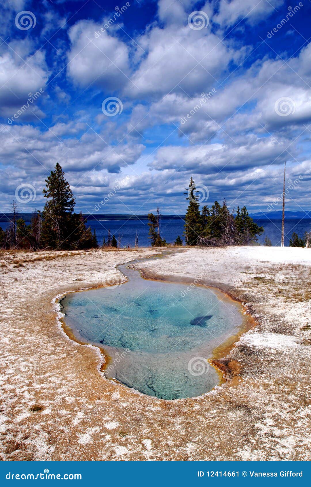 Beautiful Yellowstone Hot Spring Stock Image - Image of smell, geology ...