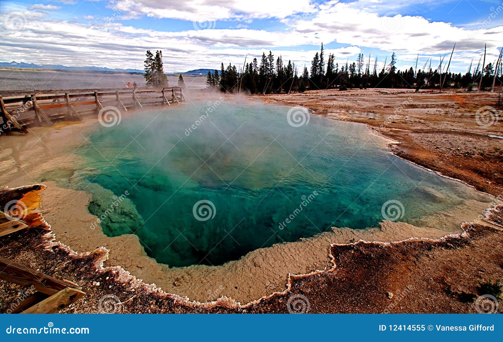 Beautiful Yellowstone Hot Springs Stock Image - Image of outdoor ...