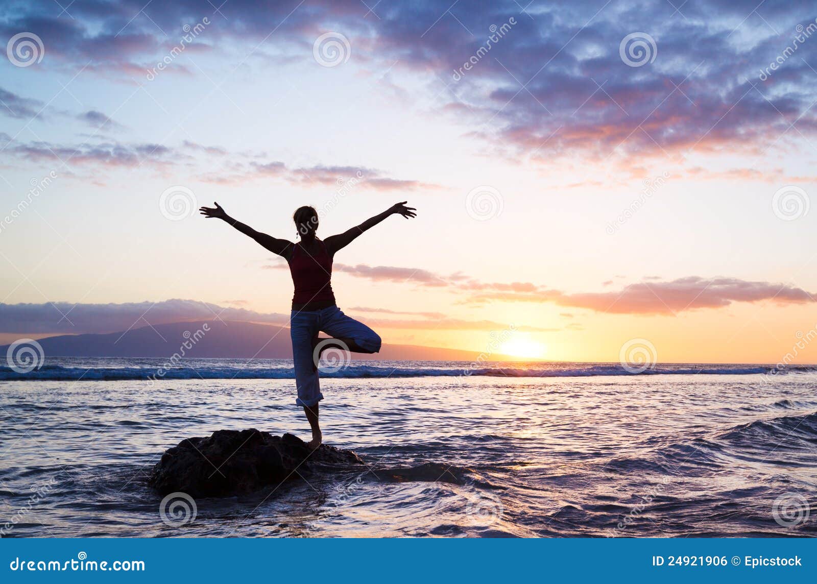 Beautiful Yoga woman stock photo. Image of nature, happiness - 24921906