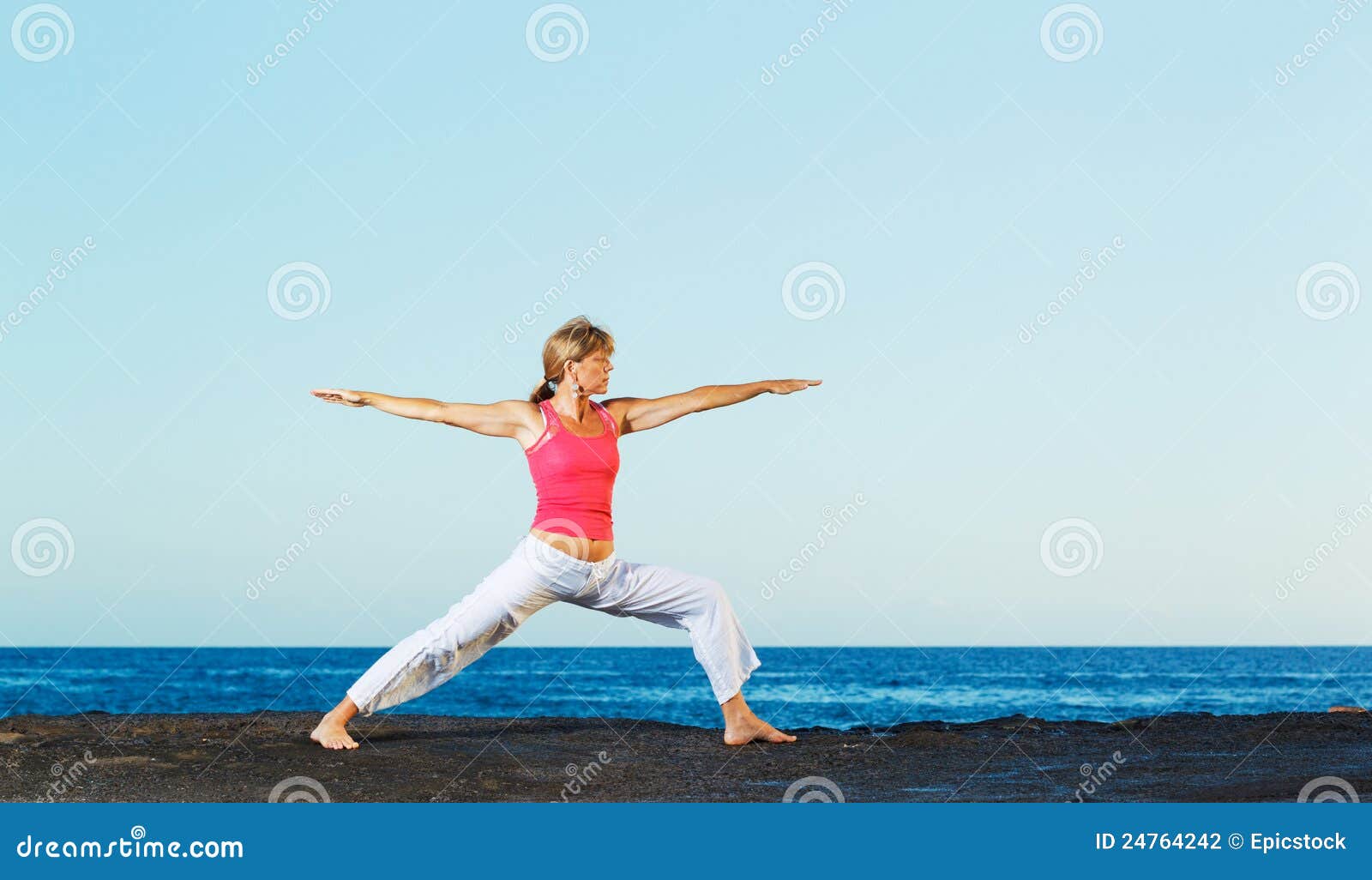 Beautiful Yoga Woman Practicing Stock Photo - Image of health, healthy ...