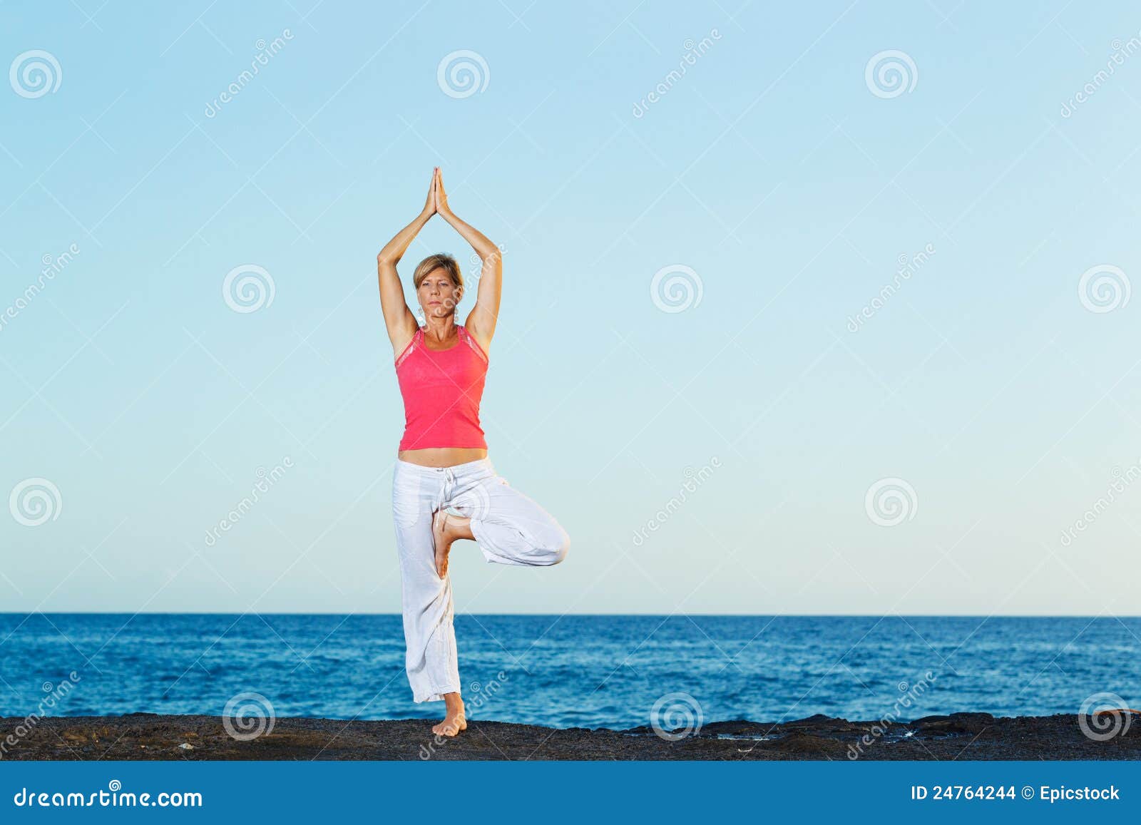 Beautiful Yoga Woman Practicing Yoga Stock Photo - Image of lifestyle ...