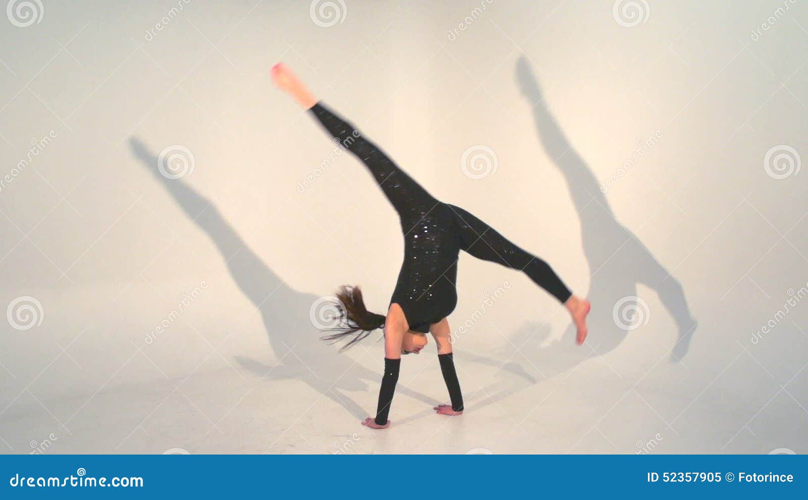 Beautiful Young Acrobat Dance in Slow Motion Stock Video - Video of ...