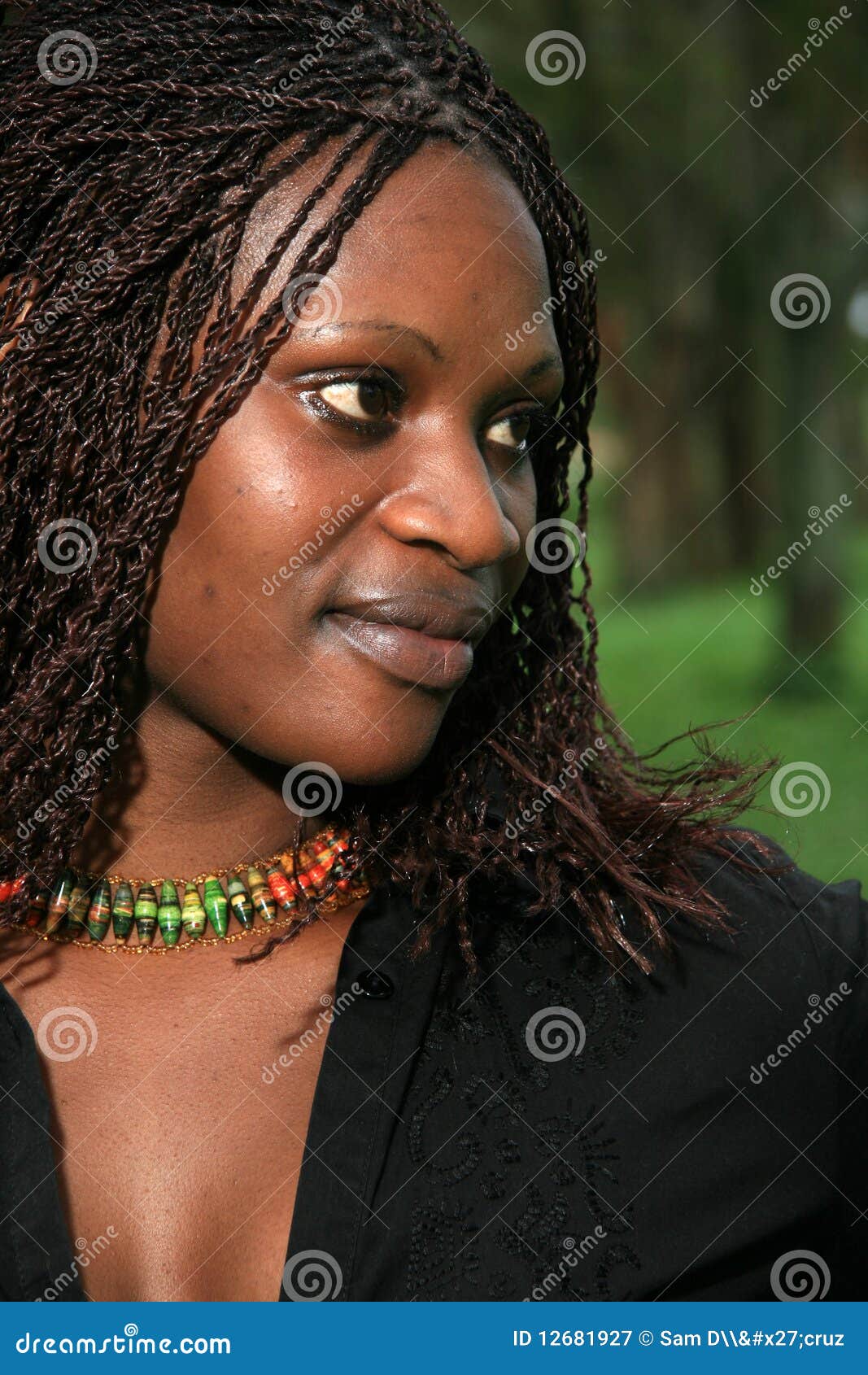 Beautiful Young African Woman Stock Image - Image of model, africa ...