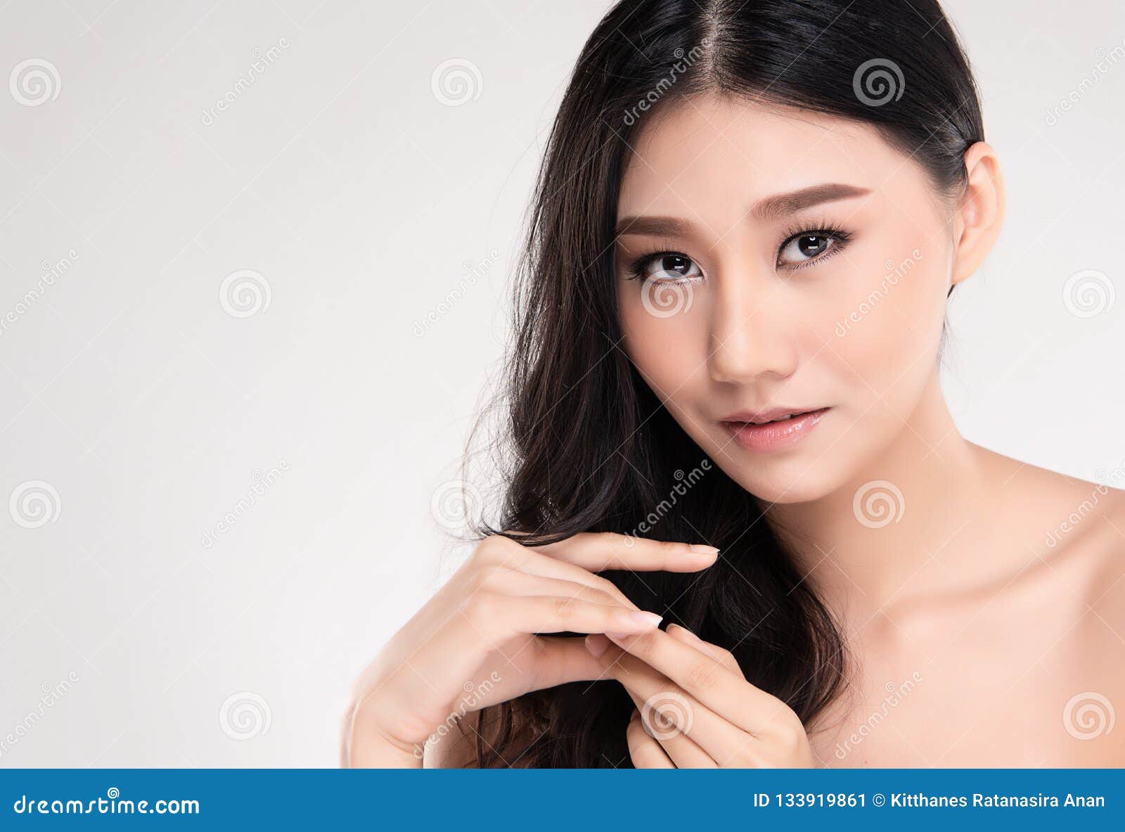 Beautiful Young Asian Woman With Clean Fresh Skin Stock Image Image
