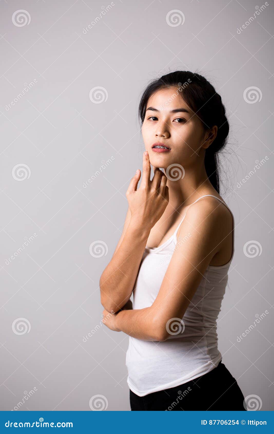 Beautiful Young Asian Woman Stock Photo - Image of cute, happy: 87706254