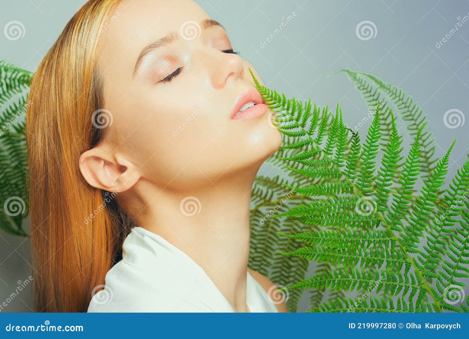 Beautiful Young Blond Woman With Perfect Skin And Natural Make Up