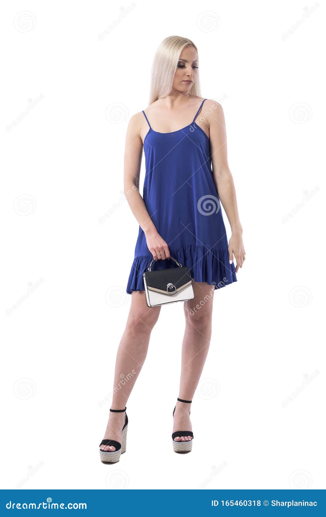 Beautiful Young Blonde Hair Woman in Summer Style Clothes Wearing Dress ... Beautiful Young Blonde Hair Woman in Summer Style Clothes Wearing Dress ...